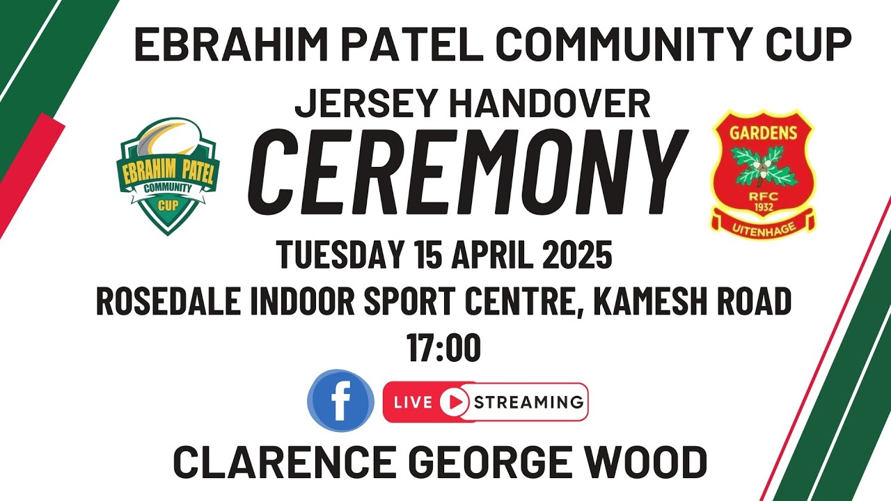 Ebrahim Patel Community Cup Jersey Handover Ceremony - YouTube