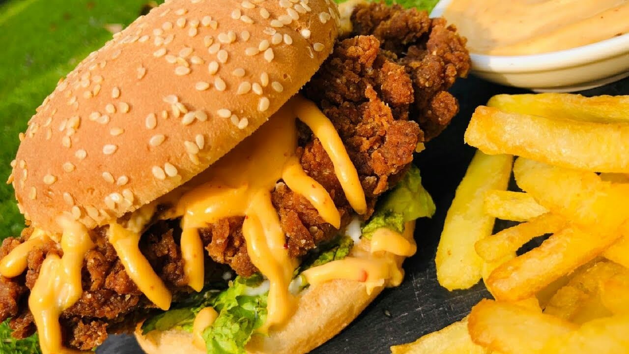 Zinger Burger | Recipe by Dash of Delectable - YouTube