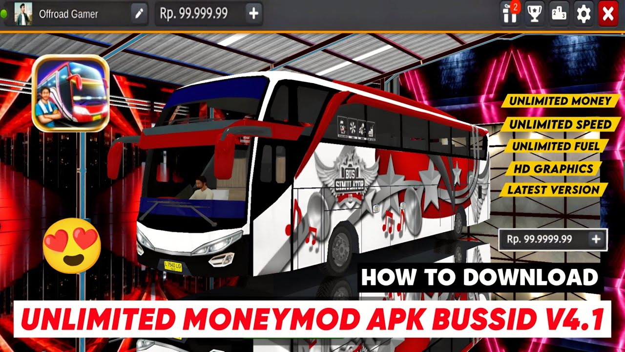 UPDATE V4.1.2 !! Unlimited Money Mod Apk For Bus Simulator Indonesia ...