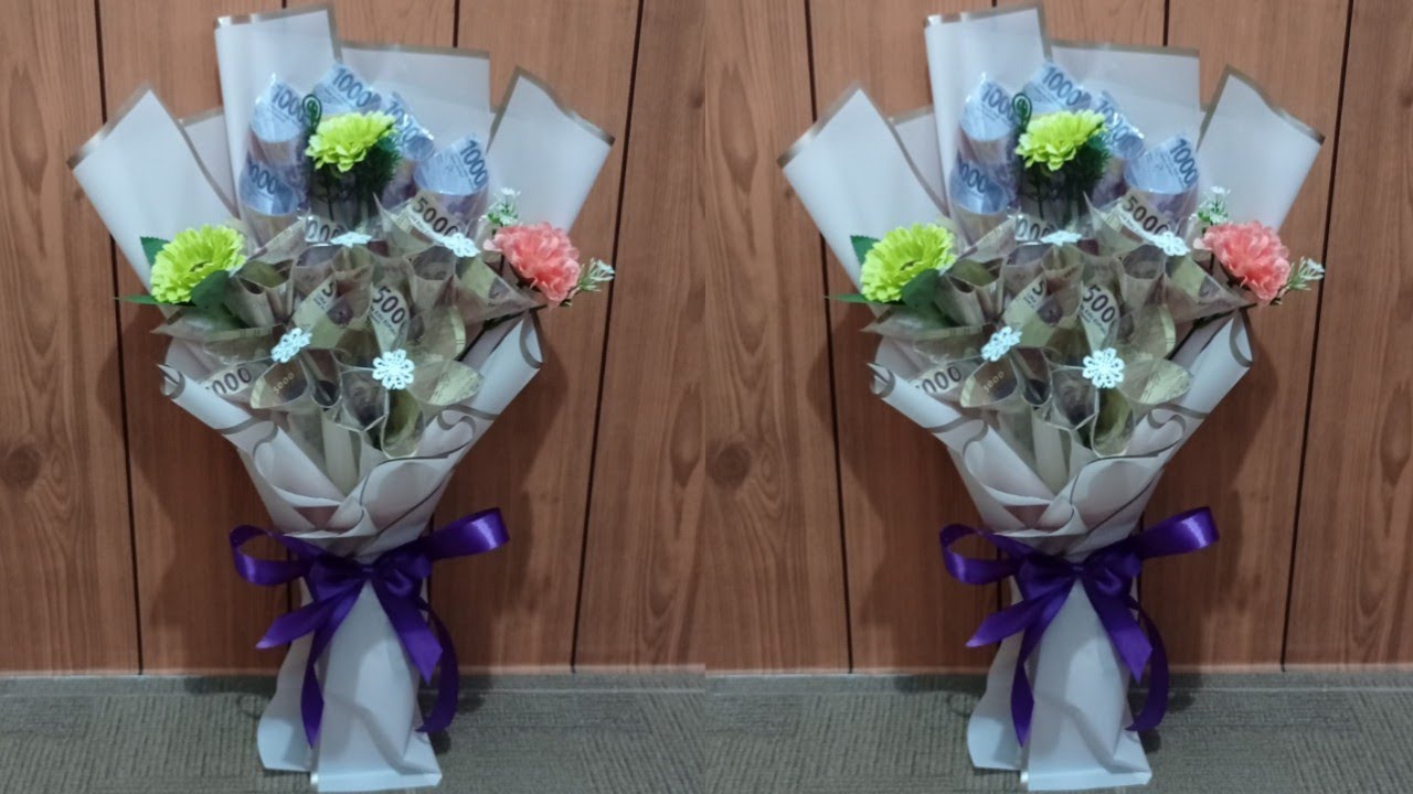 DIY Membuat Bucket Uang dengan 2 Lembar Cellophane - YouTube