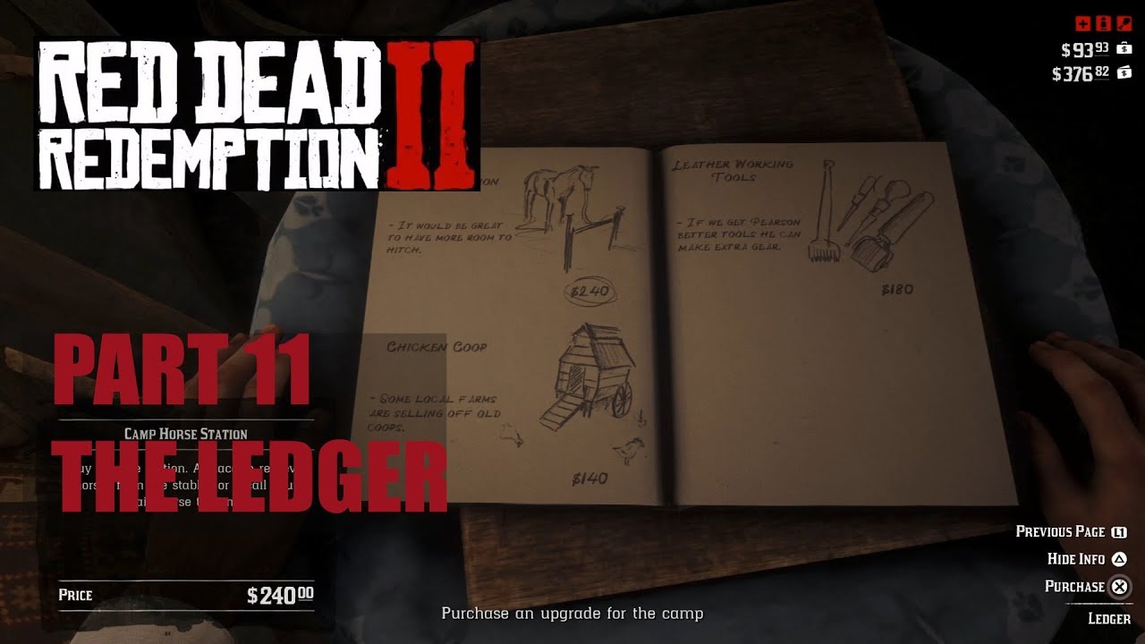 RED DEAD REDEMPTION 2 GAMEPLAY PART - 11 The Ledger - YouTube