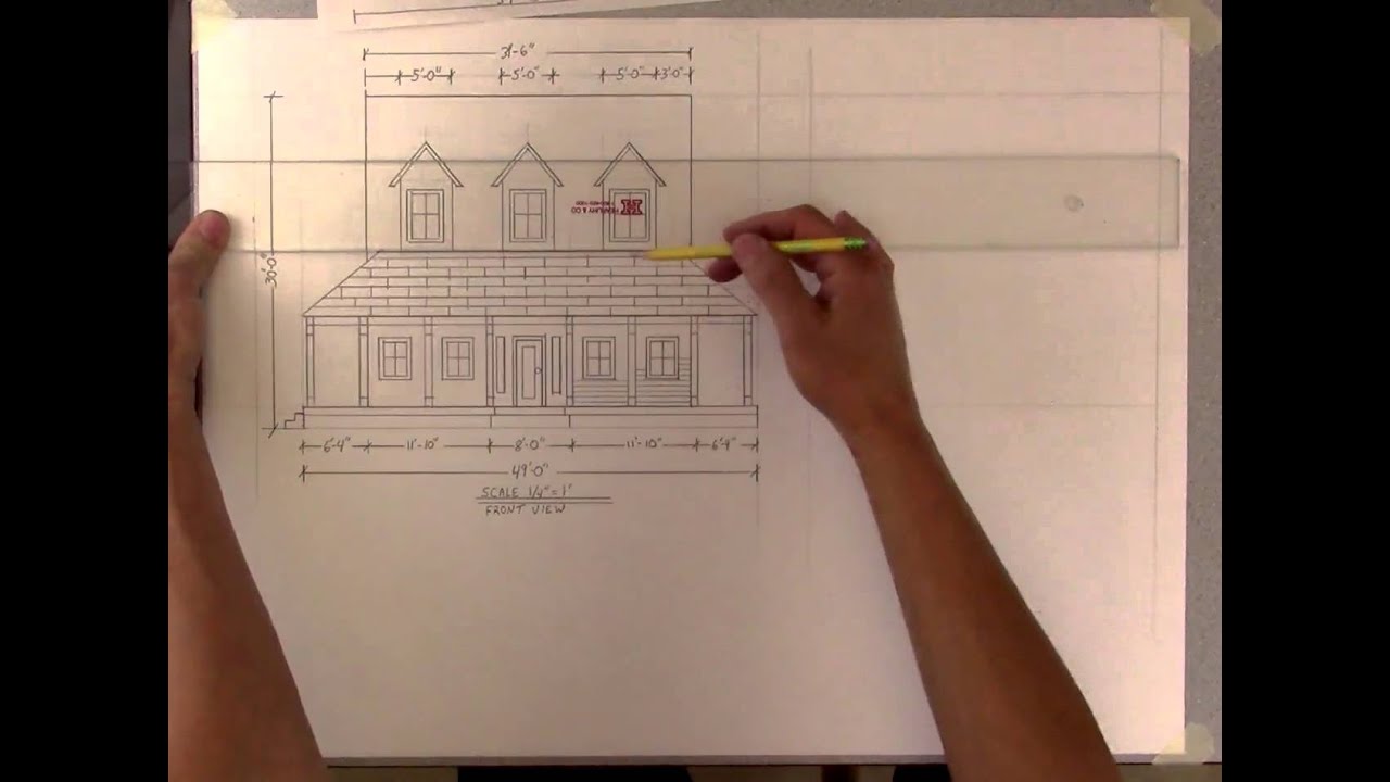 How to create basic blueprints (Elevation view) - YouTube