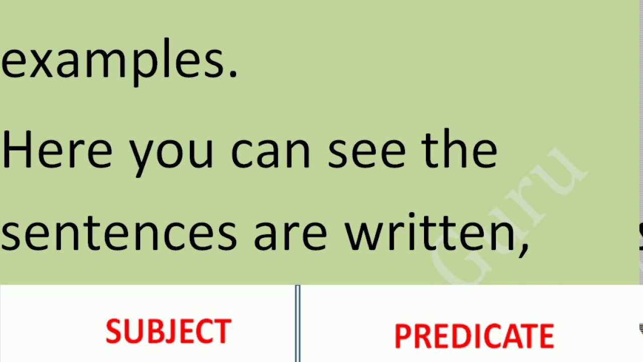 Difference Between Subject And Predicate YouTube Difference Between Subject And Predicate YouTube