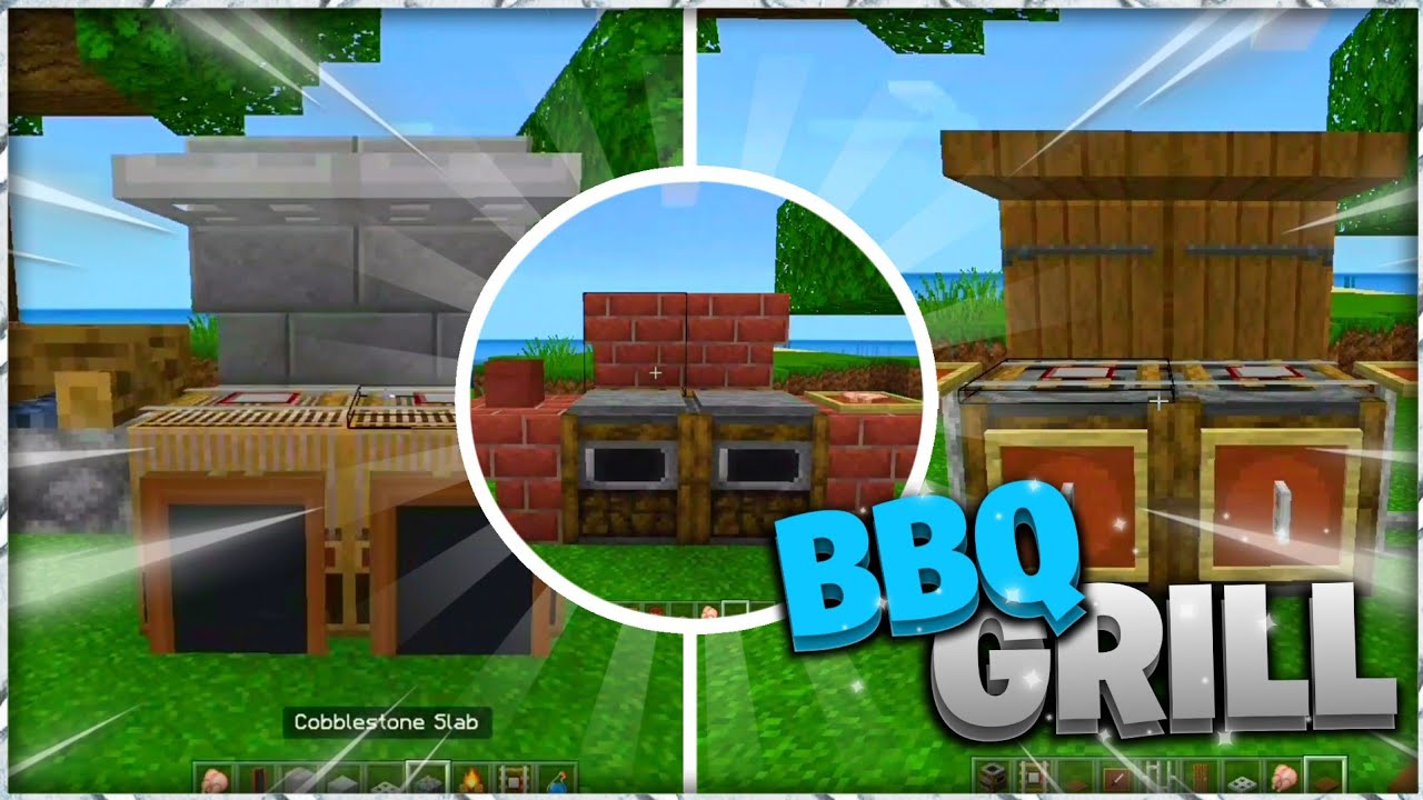 3 BBQ Grill Designs |Minecraft Bedrock. - YouTube
