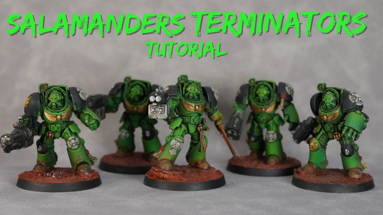 How To Paint: Salamanders Terminators Grimdark Style - YouTube