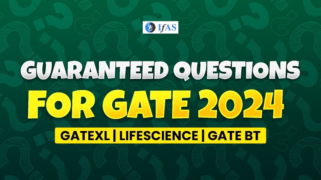 Question of The Day | Guaranteed Question For GATE 2024 | GATE XL | Life Science | GATE BT - YouTube