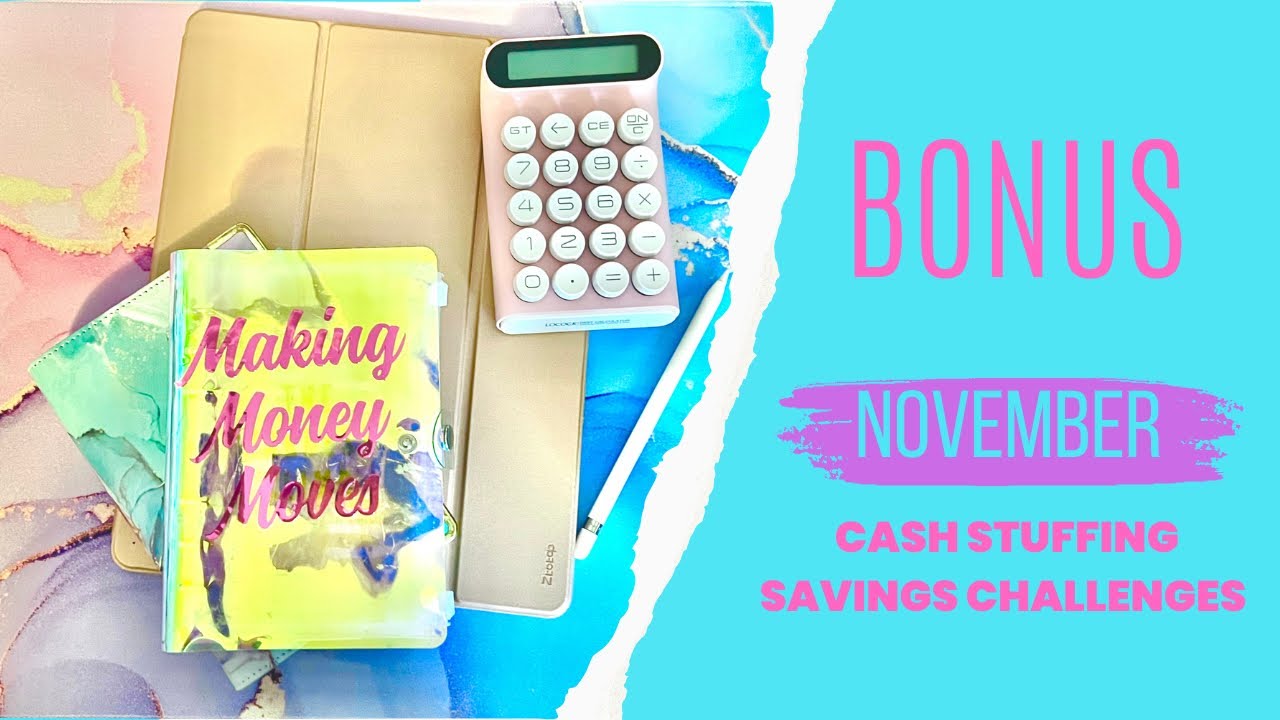 BONUS November Cash Stuffing-Savings Challenges! Side Hustle Money ...