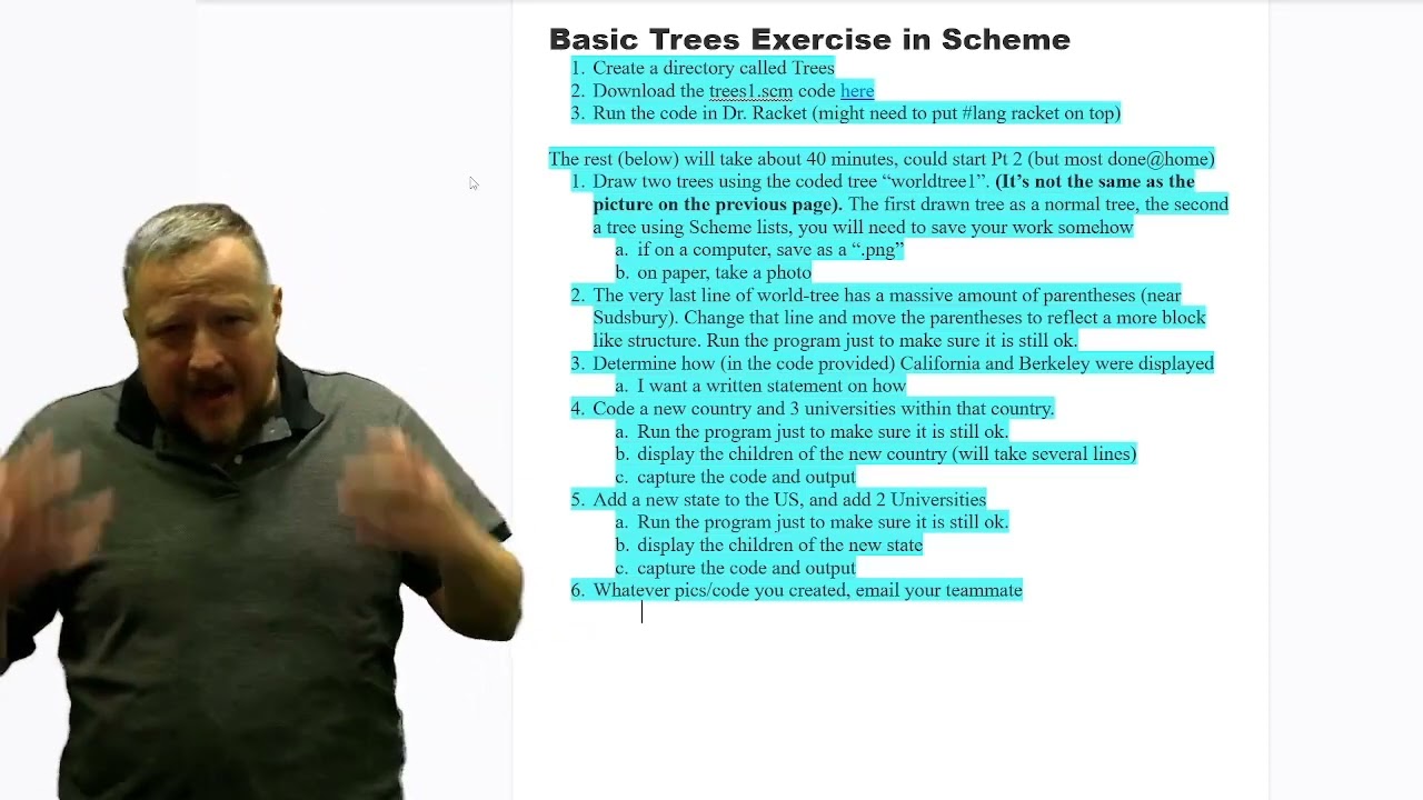Exercise - Basic Tree Exercise in Scheme - YouTube