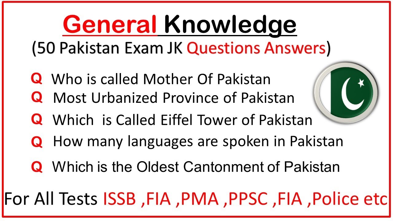 50 Important Pakistan Study GK Questions Answers In English PPSC 50-important-pakistan-study-gk-questions-answers-in-english-ppsc