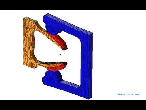 non linear contact FEA analysis using MSC Nastran - YouTube