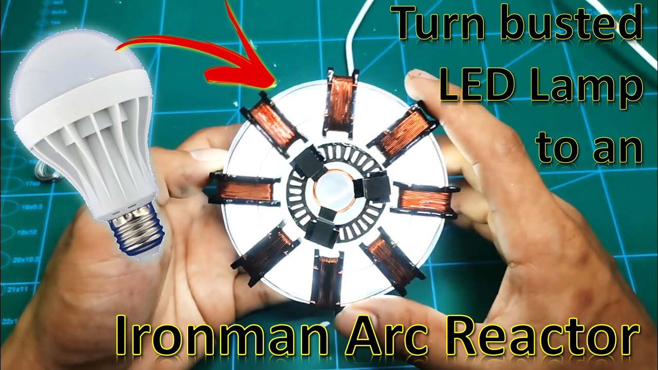 DIY | Ironman Arc Reactor From Busted LED Bulb - YouTube