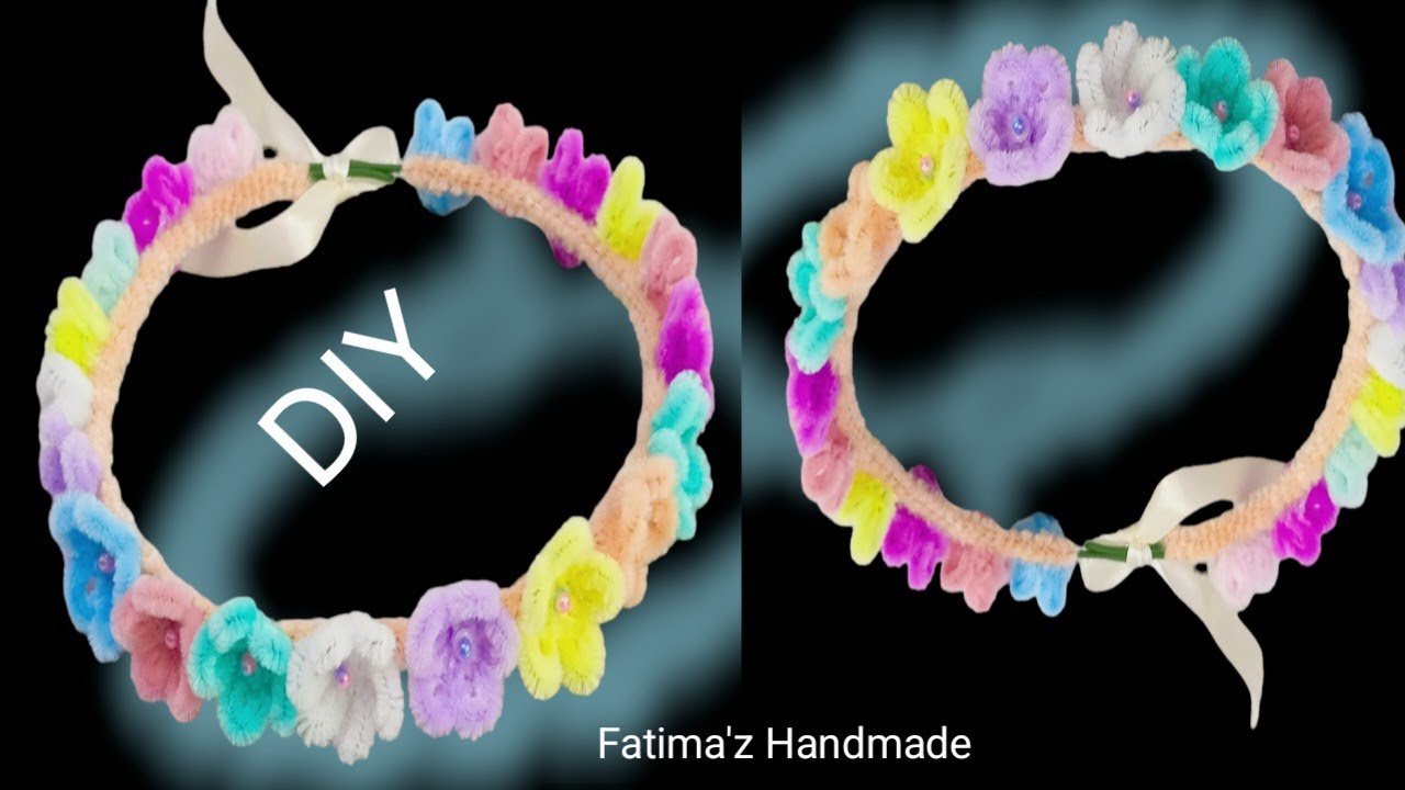 New IDEA💥 DIY Headband Making Idea With Chenille wire/Pipe Cleaner ...