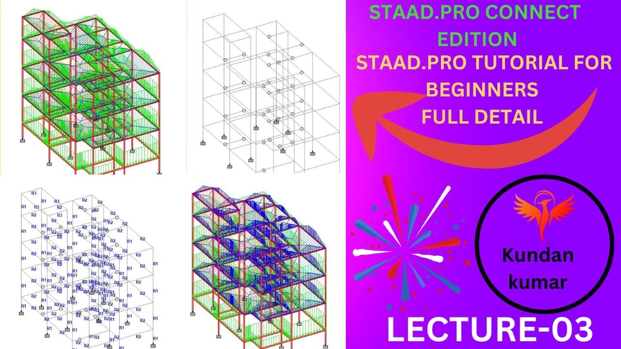 STAAD PRO Tutorial For Beginners Full Details || STAAD PRO For Civil ...