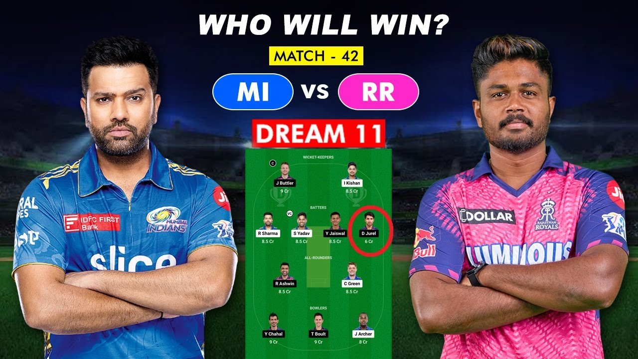 Mumbai Indians vs Rajasthan Royals Dream 11 Team | MI vs RR Dream Team ...