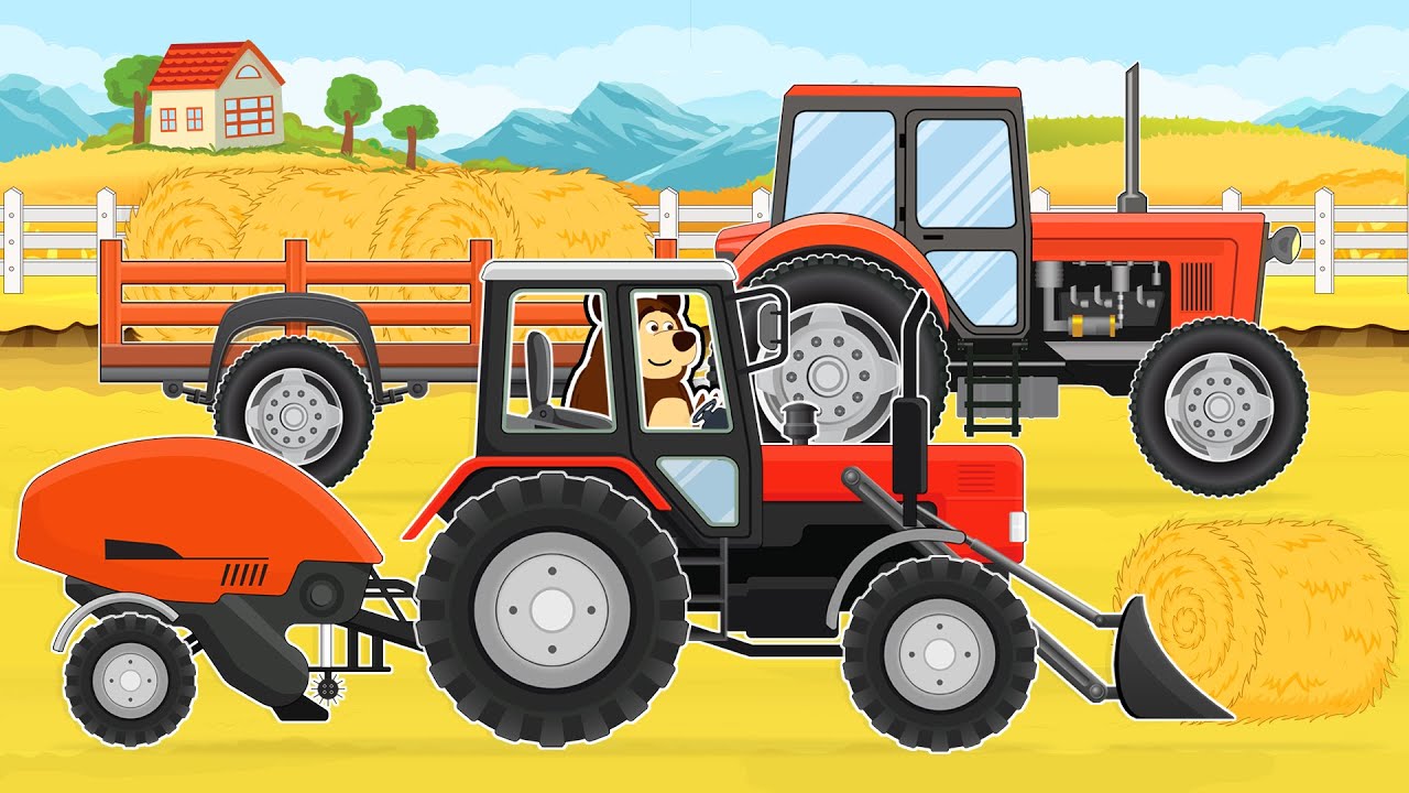 Cartoon Hay Baler