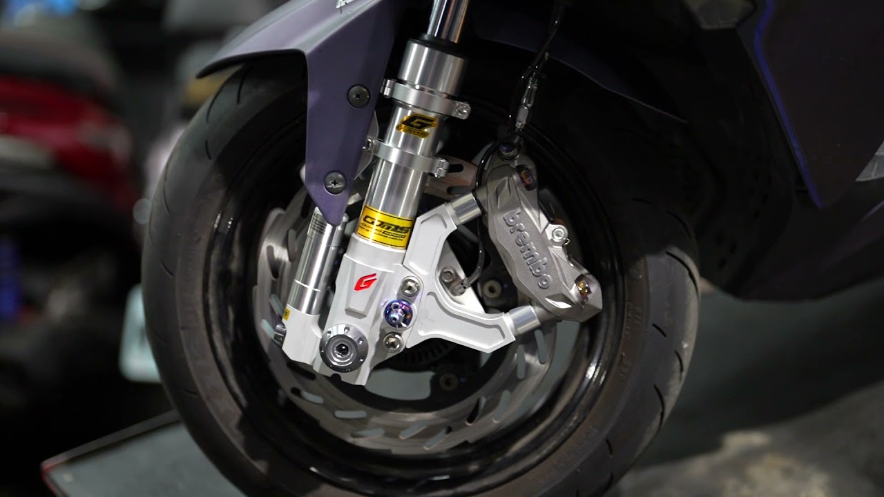 DRG改裝~前叉TCD2000~前卡BREMBO AK550本版 - YouTube