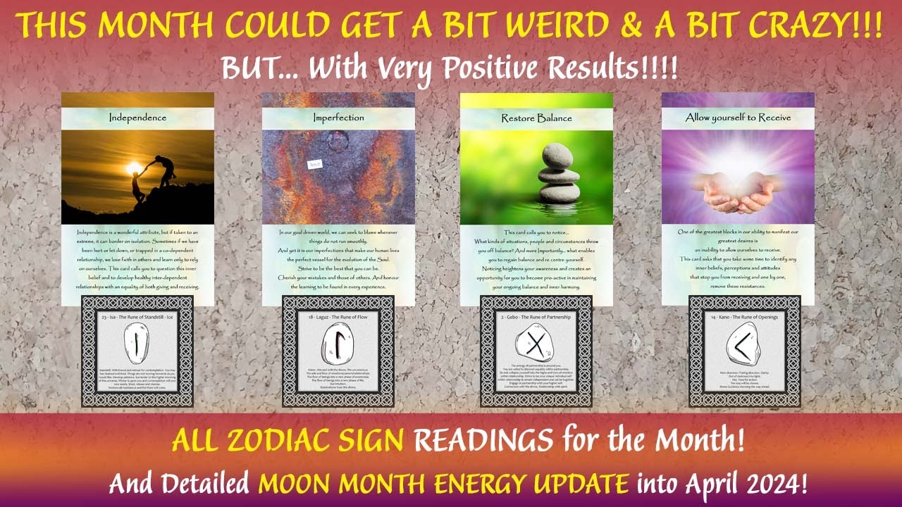 ALL ZODIAC SIGN Readings into April & MOON ENERGY UPDATE🌛This Month ...