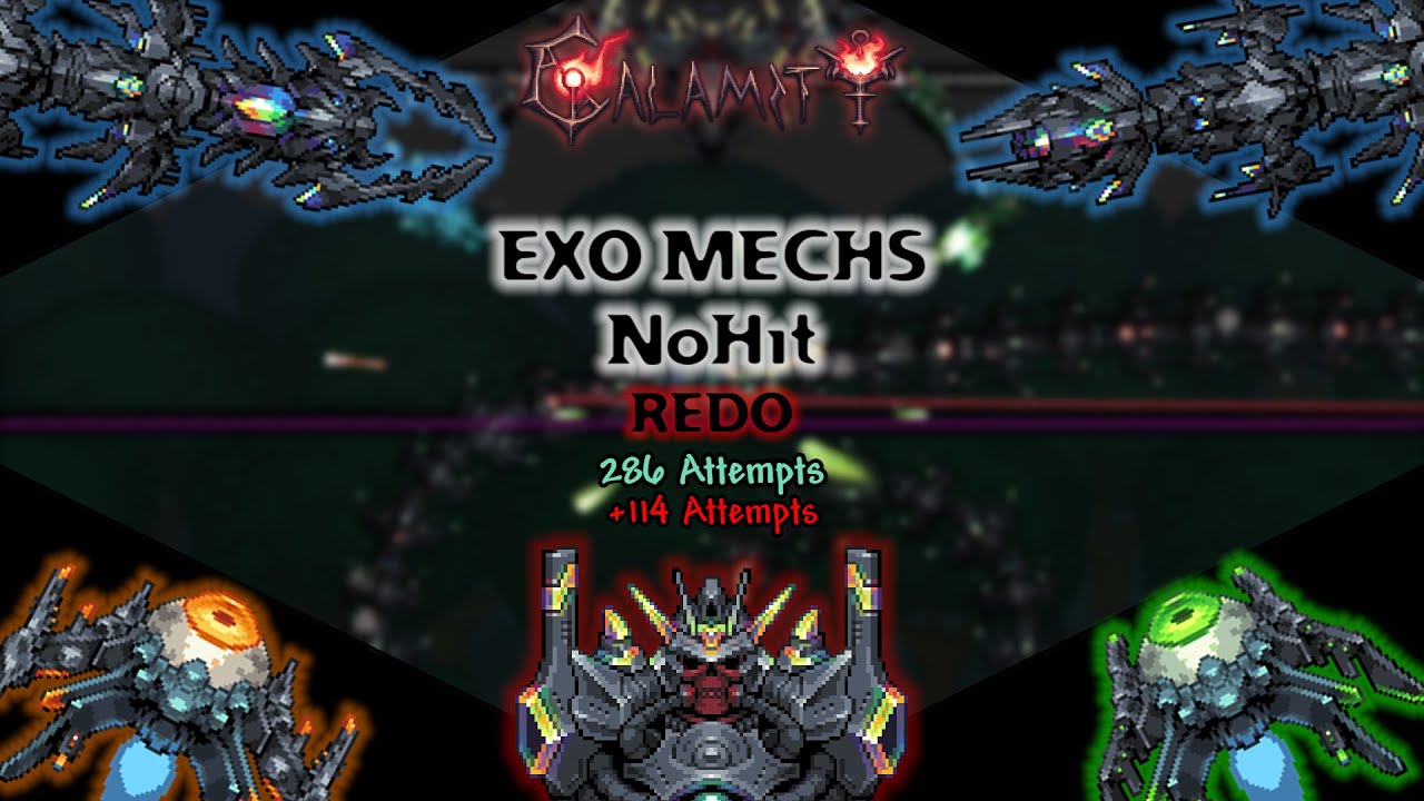 Terraria Calamity Mod | The Exo Mechs NoHit (Revengeance Difficulty ...