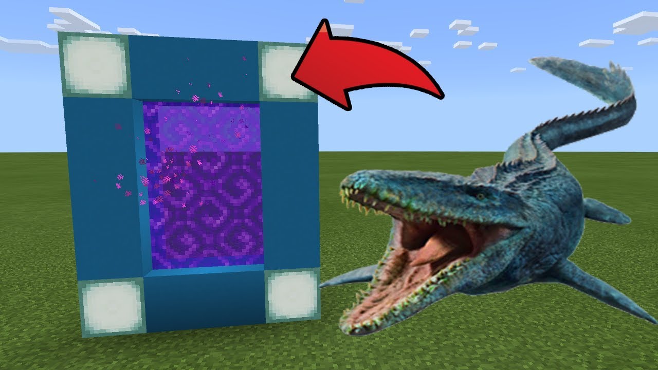 How To Make a Portal to the MOSASAURUS Dimension in MCPE (Minecraft PE ...