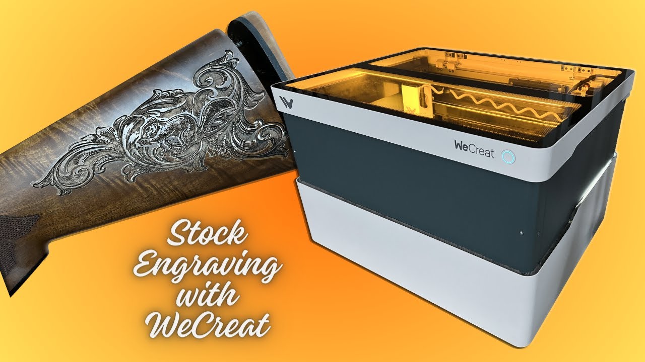 Wood Stock Engraving on WeCreat Vision Laser - YouTube