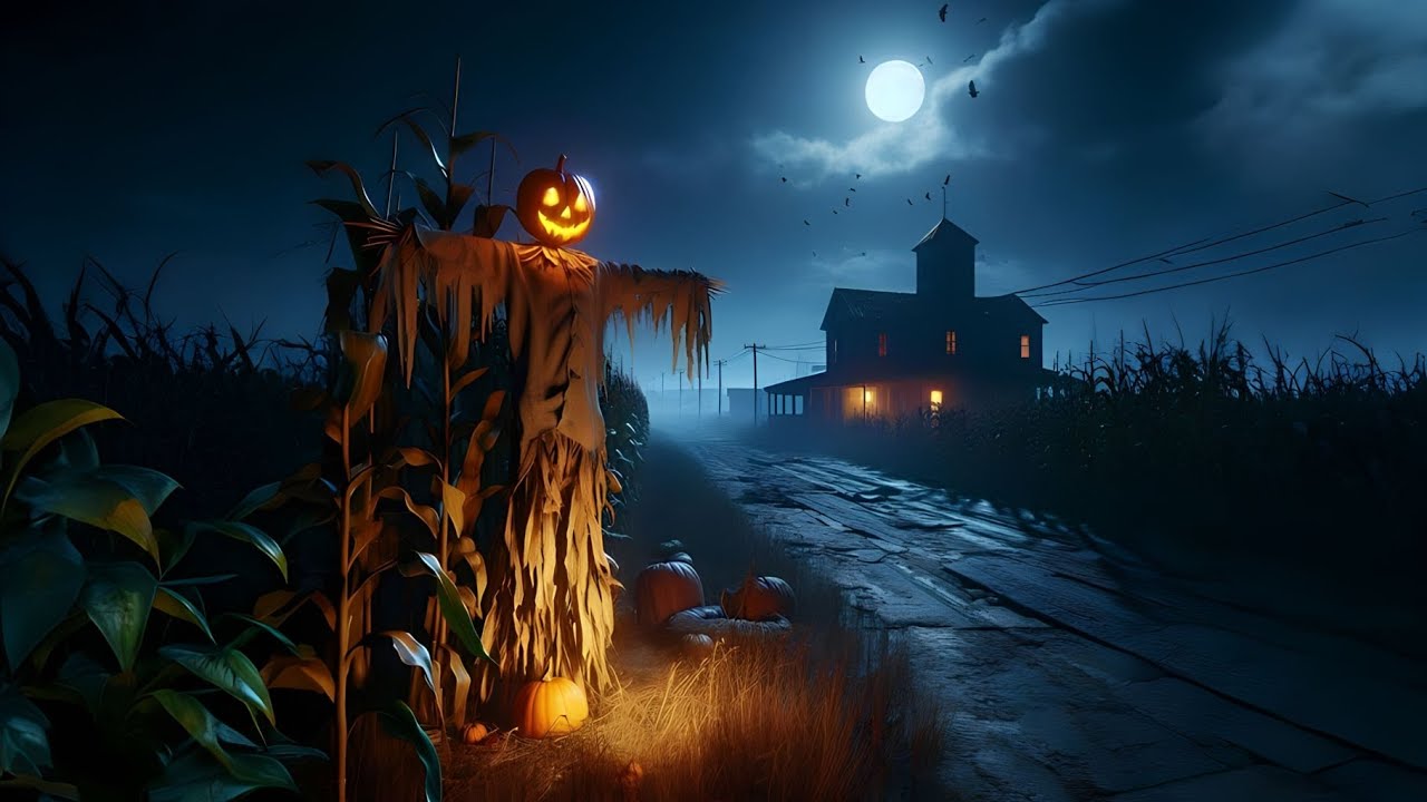 Halloween ambience - spooky autumn night sounds - YouTube