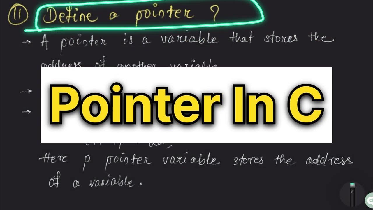 Pointer In C || Part - 6 C Programming 2/3 Marks Question Answers #dowithme #cprogramming - YouTube