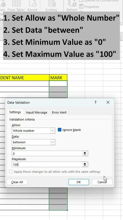 Data Validation In Microsoft Excel Data Restrictions Datavalidation Excelpro Exceltips