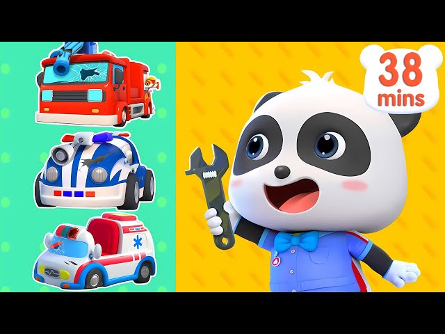 Let's Repair Fire Truck, Police Car and Ambulance | Monster Truck ...