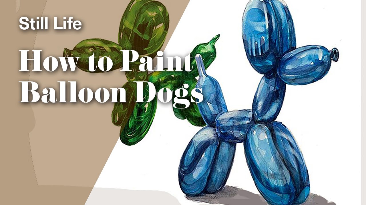 Watercolor Painting | How to Paint a Balloon Dog. - YouTube