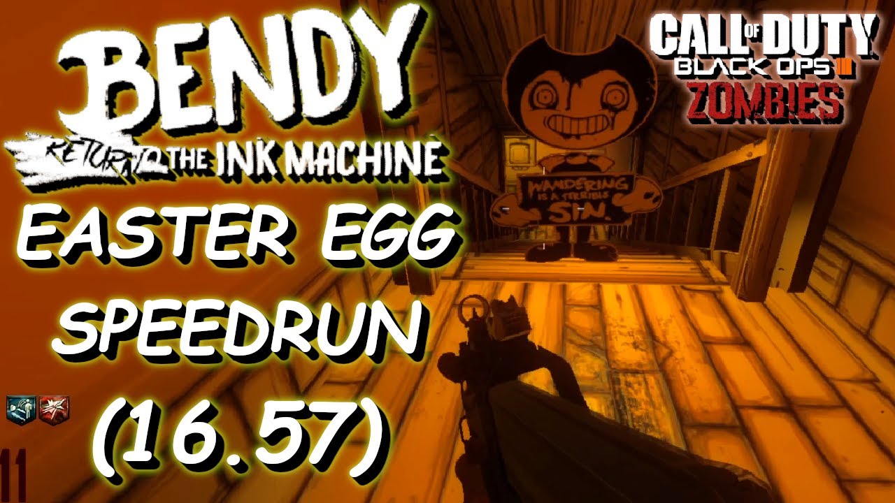 "BENDY" Full Easter Egg (16.53) - BO3 Custom Zombies - YouTube