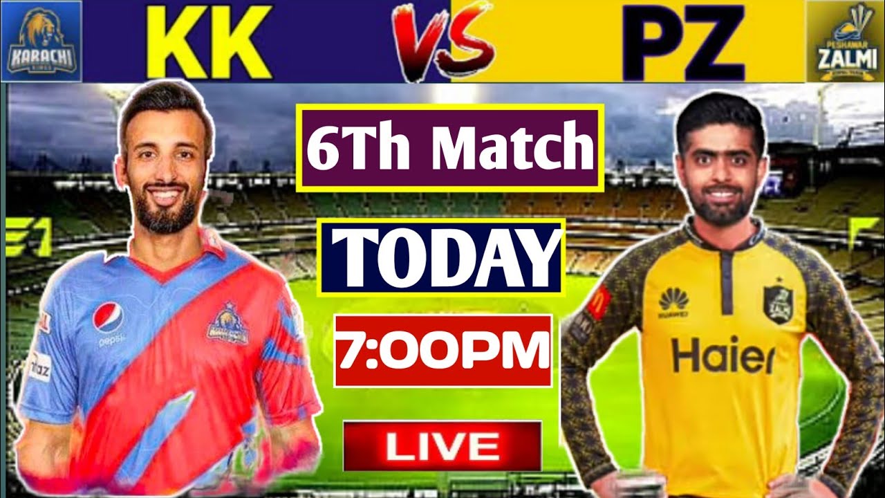 PSL 6th Match Peshawar Zalmi Vs Karachi Kings 2024 |Pz VS Kk live match today| PSL live today ...