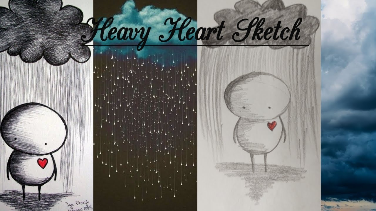 How to Draw Hopeless Sketch Heavy Heart Sketch Sad Sketch Emotional ...