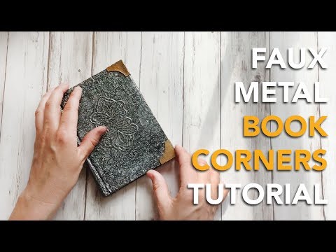 HOW TO make Faux Metal Book Corners | TUTORIAL - YouTube