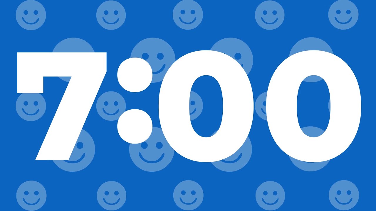 7 Minute Smiley Timer Without Music | Perfect for Study and Work - YouTube