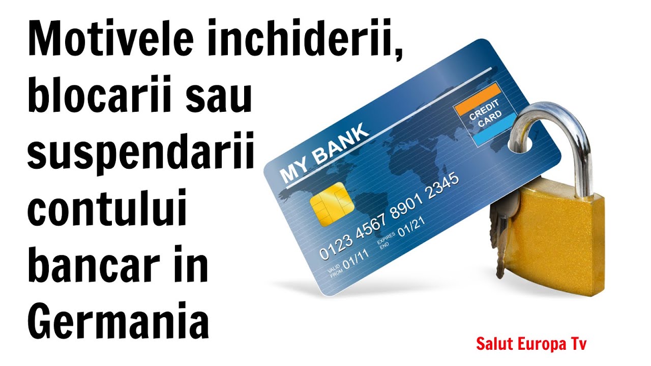 Inchiderea, blocarea sau suspendarea unui cont bancar in Germania # ...