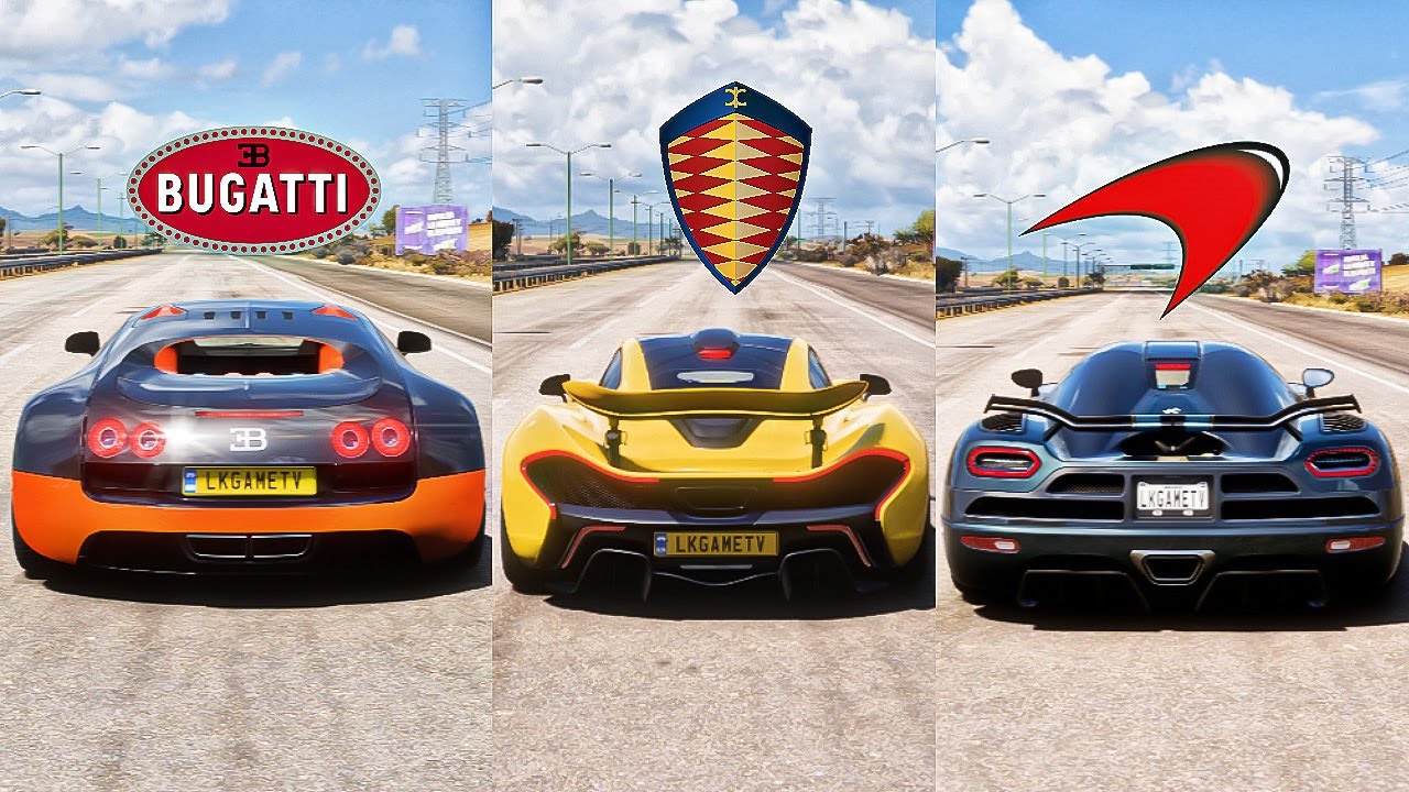 FH5 DRAG RACE! Bugatti Veyron Vs Mclaren P1 Vs Koenigsegg Agera R - YouTube