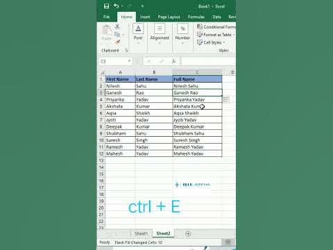 Excel Cool Trick to print full name | #shorts #short #excel #python #exceltutorial #exceltricks ...