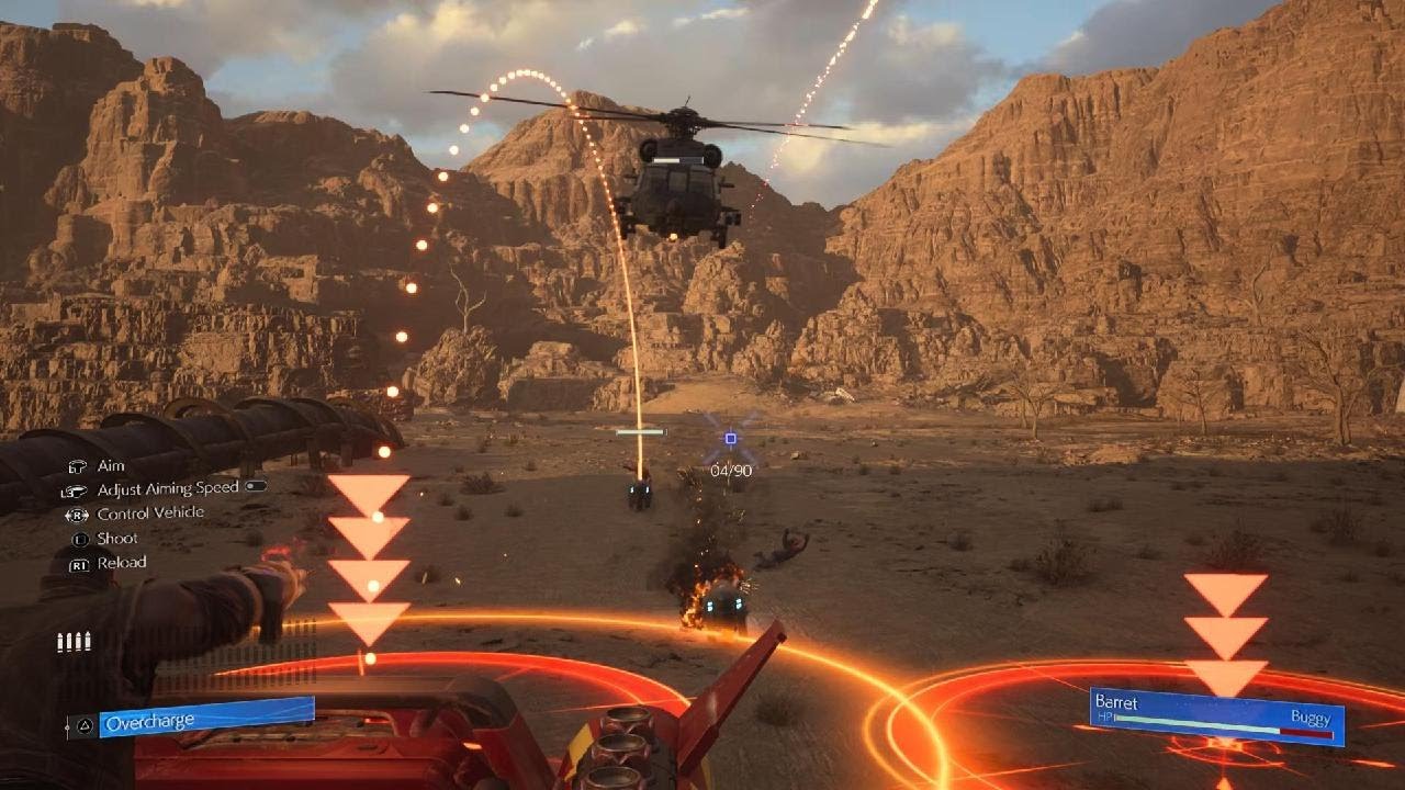 FINAL FANTASY VII REBIRTH - BUGGY escape action segment with lots of ...