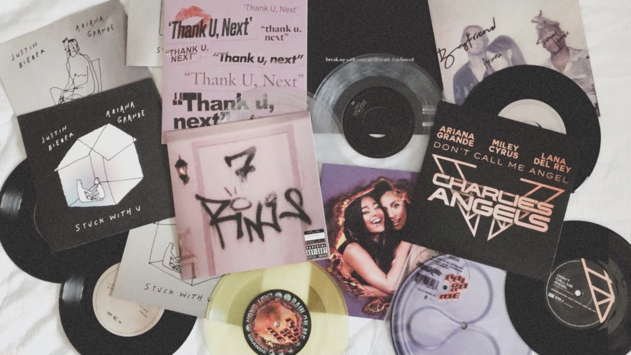 ariana grande 7 inch singles vinyl collection (complete) - YouTube