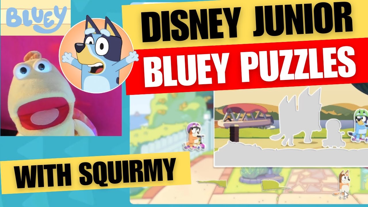 Bluey Puzzles with Squirmy the Snail on Disney Junior App Disney Now # ...