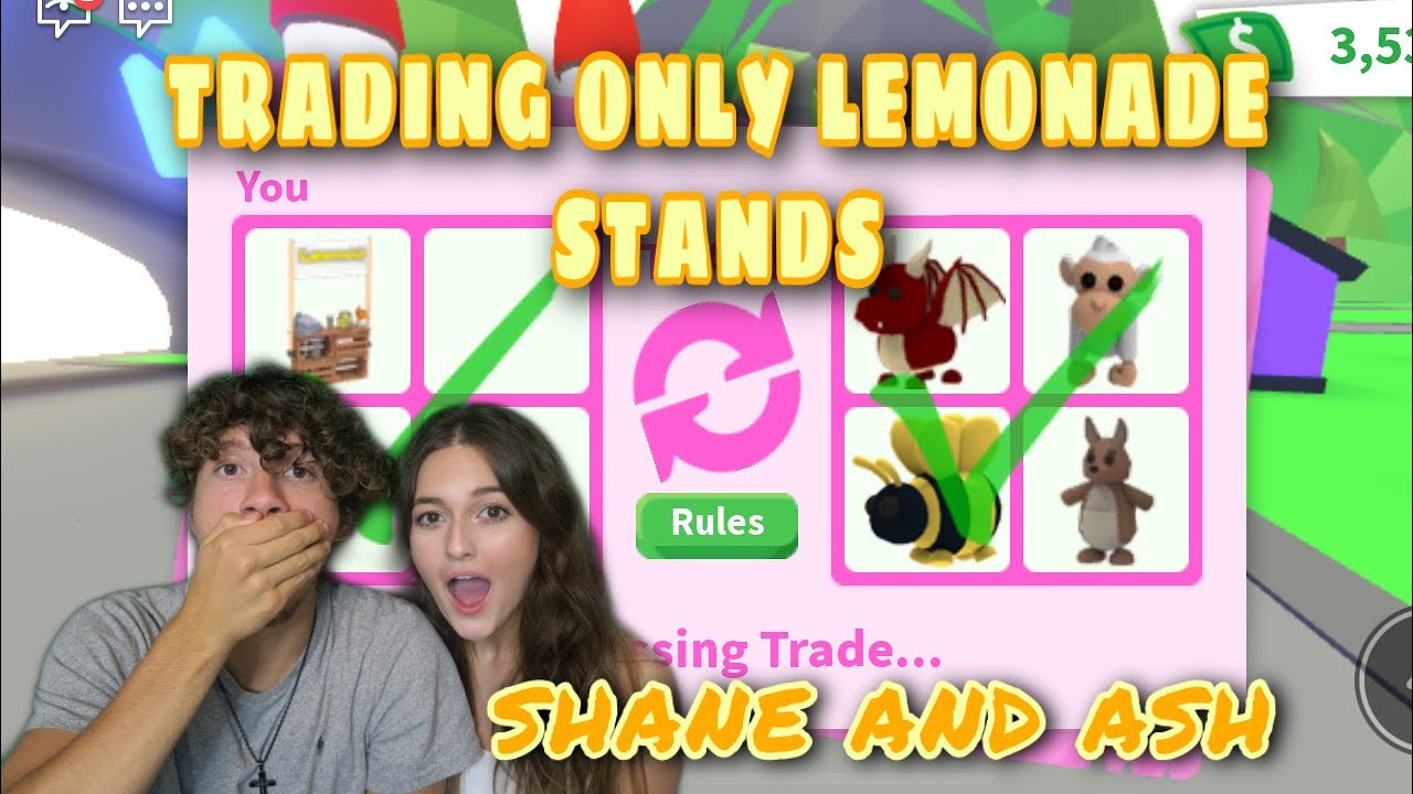 Trading ONLY Lemonade Stands!! Roblox Adopt Me - YouTube