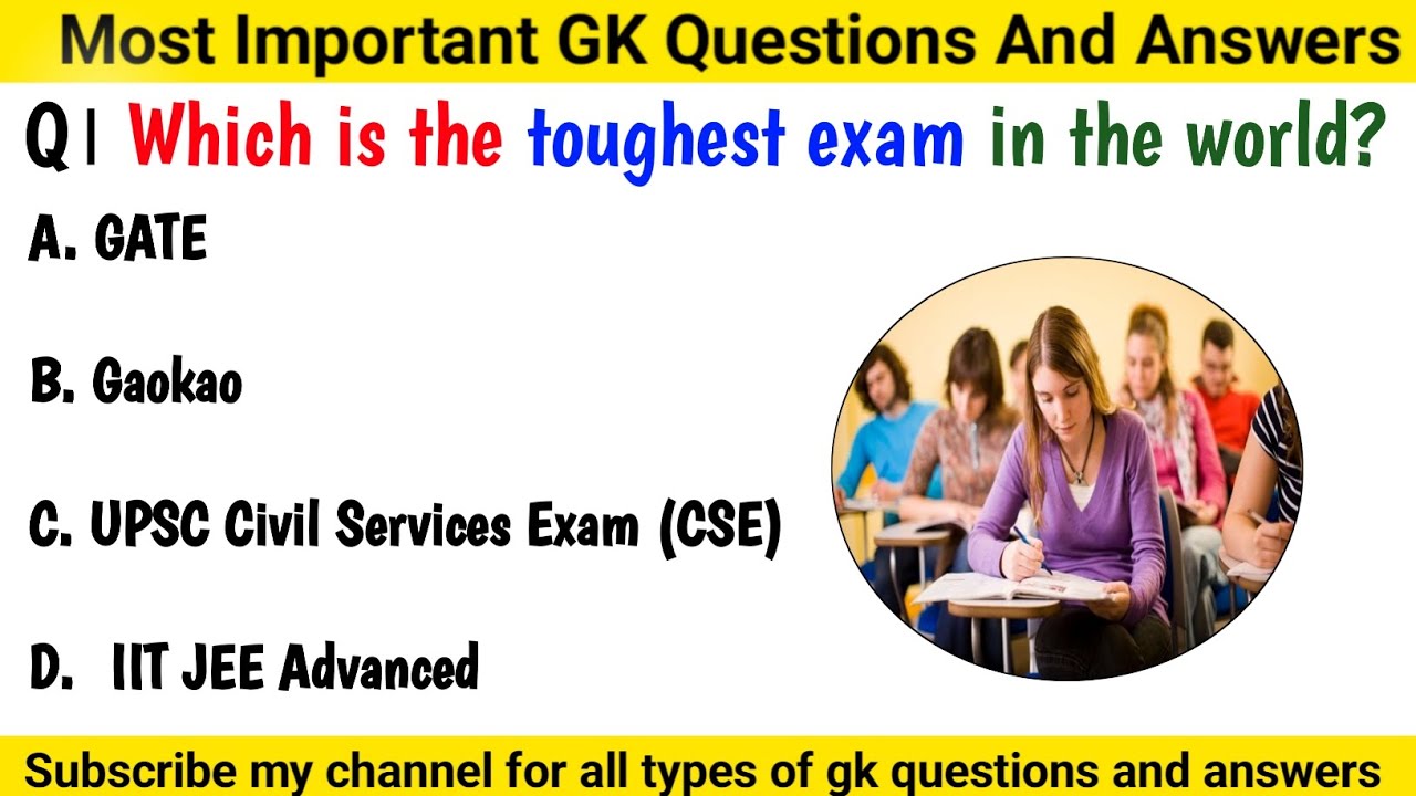 Top 20 GK Questions And Answers || GK In English || GK Quiz ...