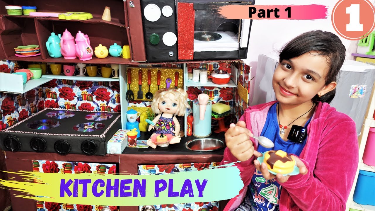 Cooking game in my new kitchen | Playing with Kitchen Set PART - 1 # ...