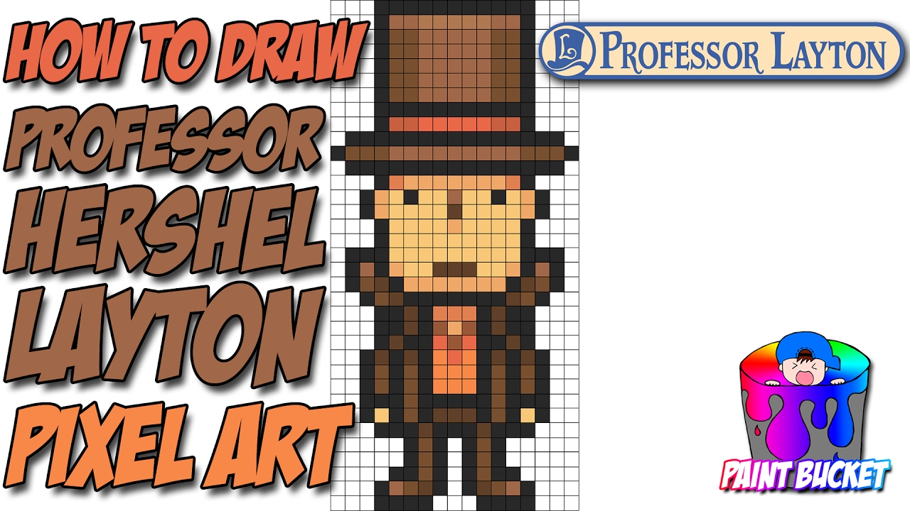 How to Draw Professor Layton - Step by Step Pixel Art - YouTube
