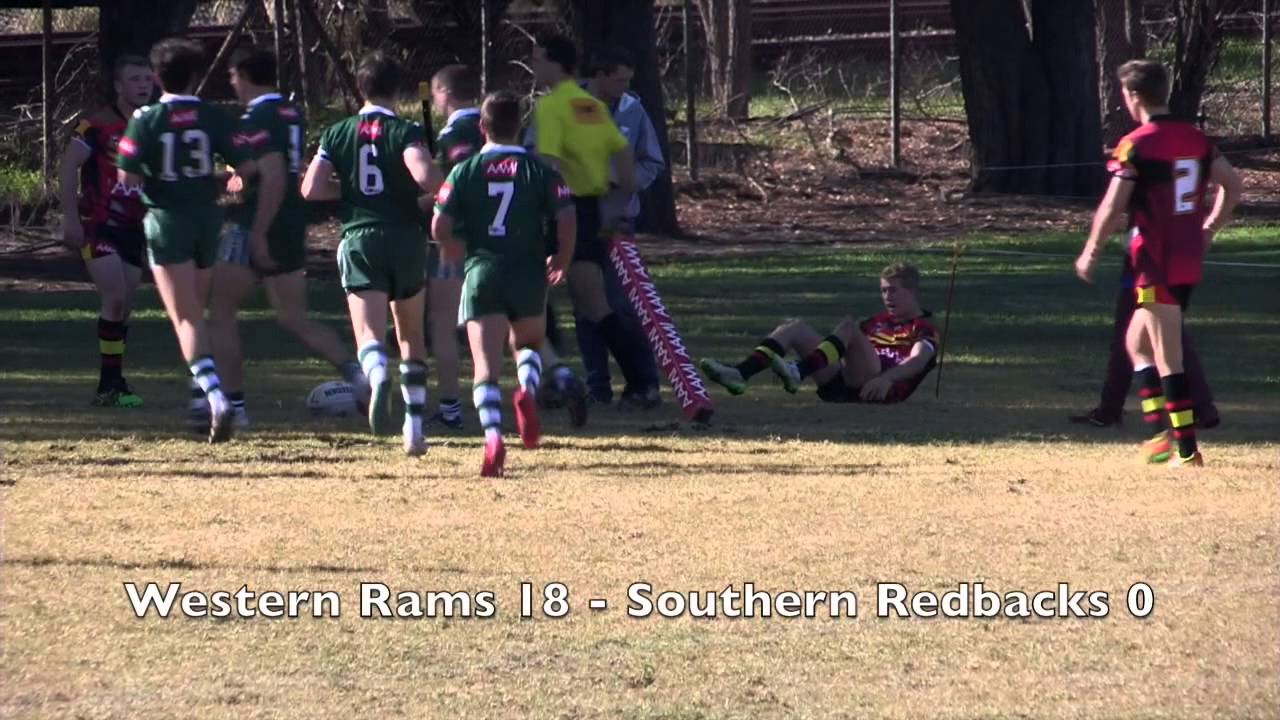 2015 Western Rams v Southern Redbacks under 18's - YouTube