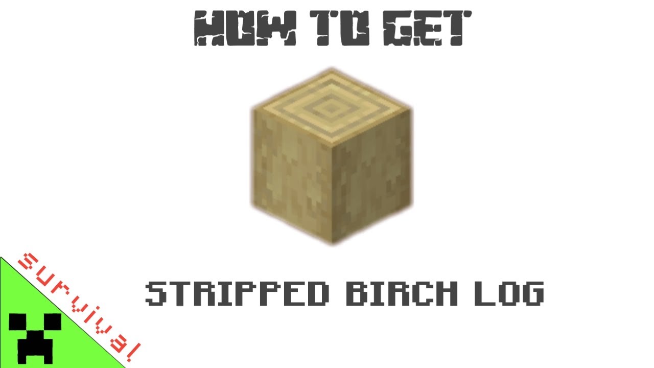 How to get STRIPPED BIRCH LOG in minecraft survival. - YouTube