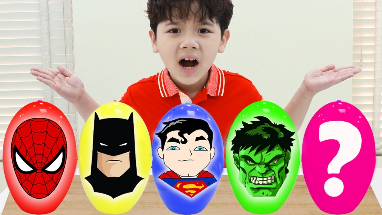 Sammy Pretend Play Saving the Day with Superhero Surprise Eggs | Sammy ...