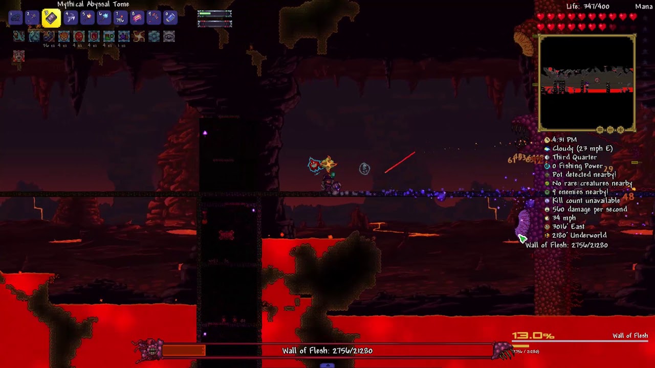 DAD Mode - Wall of Flesh Fight - Terraria Calamity Mod - YouTube