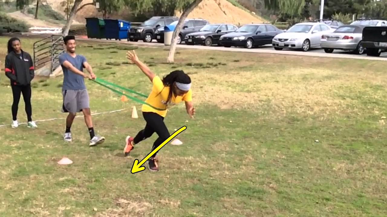Resisted 1-Step Drill - Sprint Starts - YouTube
