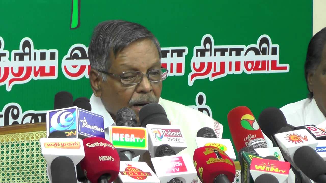 Panruti Ramachandran's Press Meet on Secret Ballot in TN Assembly - YouTube